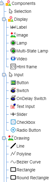 Control selection area